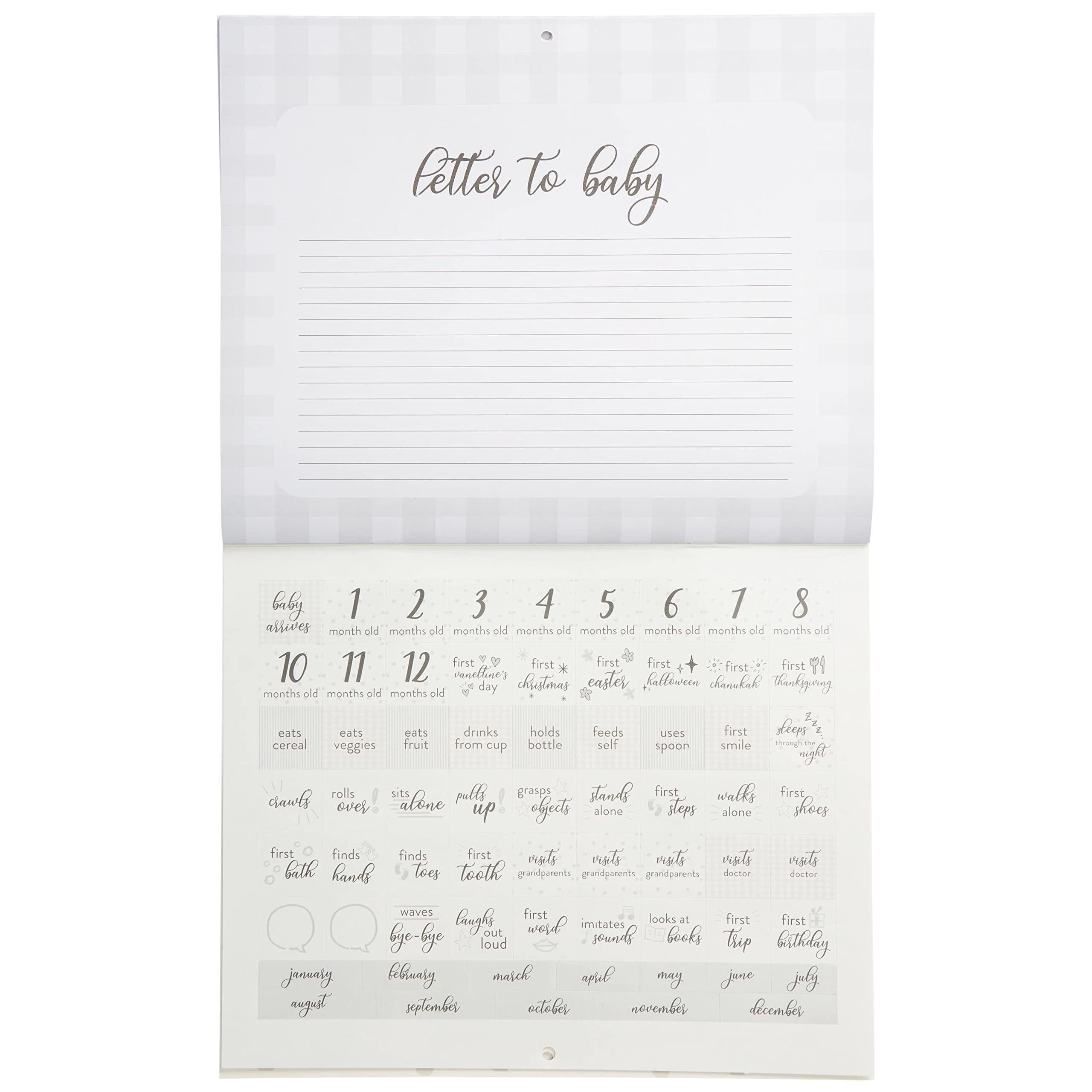 CR Gibson Baby Milestone Calendar | Cherish First-Year Moments ...