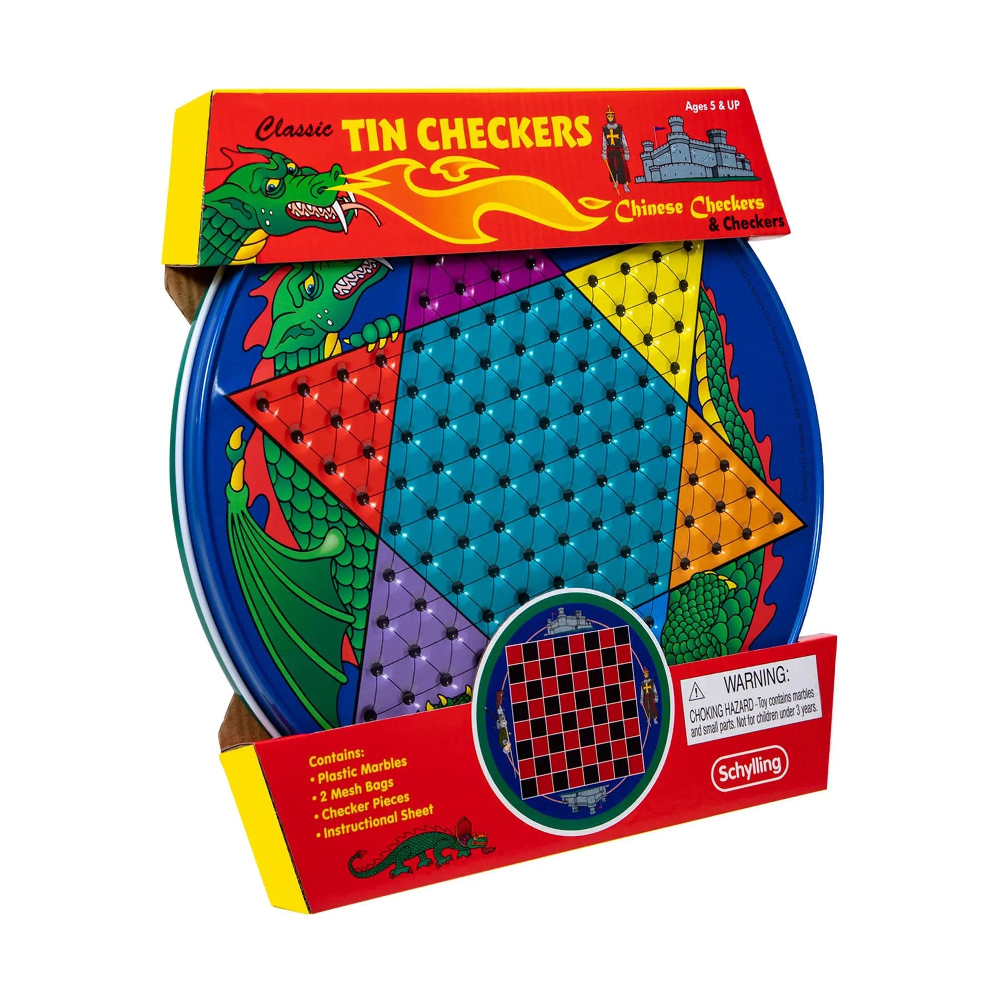 Schylling Tin Chinese Checkers & Checkers Game Set – Babysupermarket