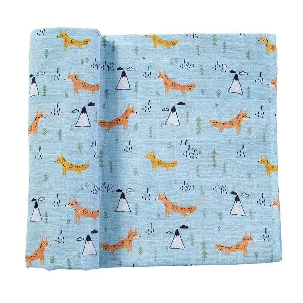MUD PIE Fox Muslin Swaddle Blanket – Babysupermarket