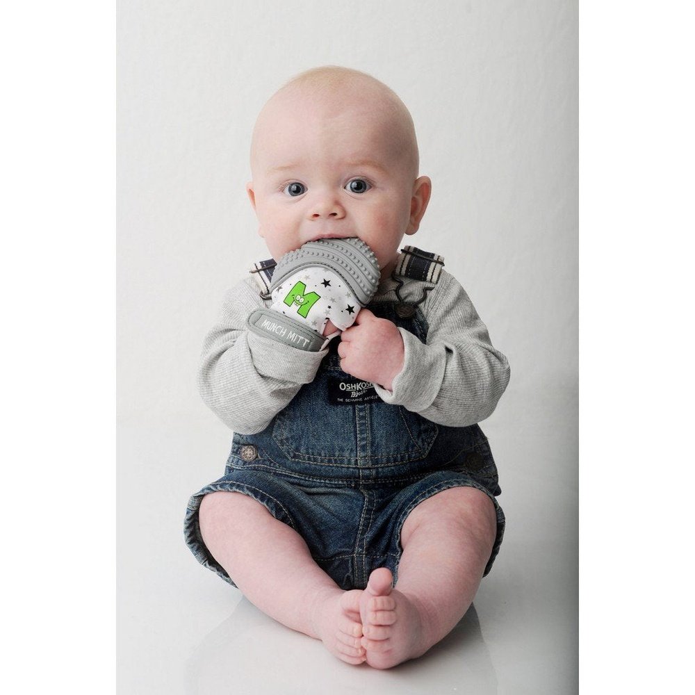 Munch Mitt Baby Teething Mitten & Sensory Toy Grey – Babysupermarket
